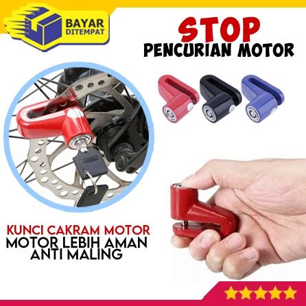 Jual Kunci Cakram Motor Anti Maling Gembok Rem Sepeda Moto Motorcycle Disc Brake Lock Shopee