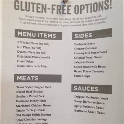 Gluten Free At Dickeys Barbecue Pit
