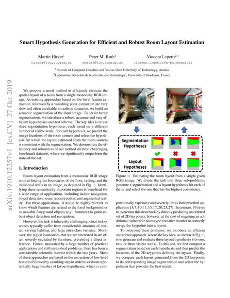 Smart Hypothesis Generation For Efficient And Robust Room Layout Estimation Deepai