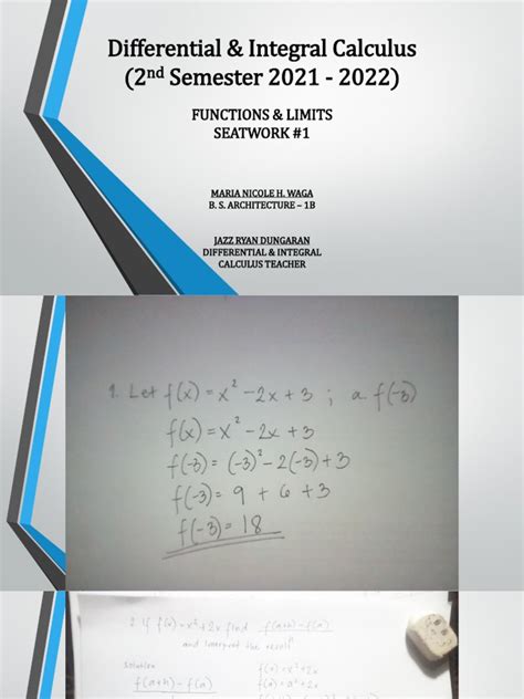 Differential And Integral Calculus Pdf