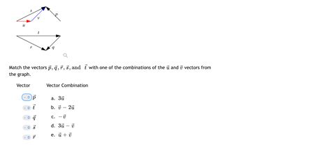 Solved Match The Vectors Vecpvecqvecrvecs ﻿and