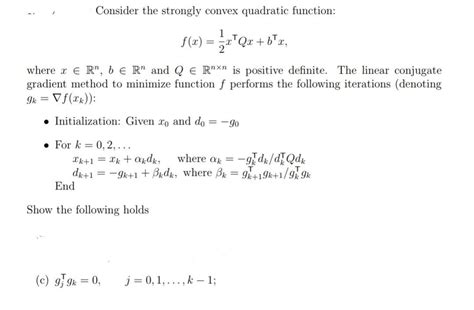 solved consider the strongly convex quadratic function 1 t
