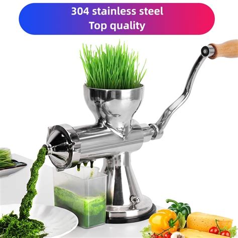 수동 스테인리스 스틸 휘트그래스 과즙 추출기 가정용 오거 슬로우 스퀴저 야채 오렌지 주스 프레스 휴대용 블렌더 파워 Aliexpress