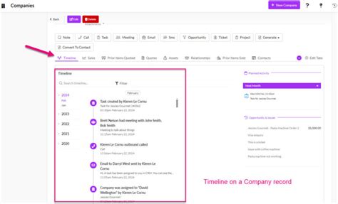 Crm Timeline General Help Tall Emu Crm