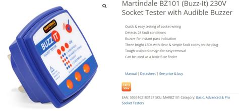 Martindale 230v Socket Tester Mgf Electrical Supplies