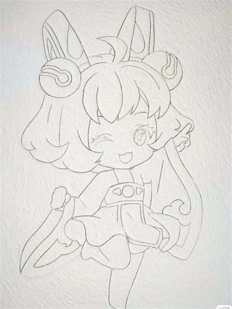 Q版才女蔡文姬漫画简笔画作品及画法步骤