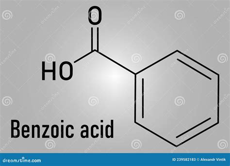Benzoic Acid Food And Cosmetic Preservative E210 Additive Skeletal