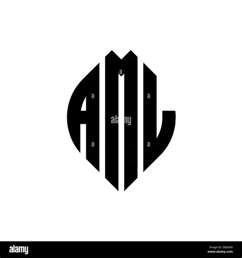 Aml Circle Letter Logo Design With Circle And Ellipse Shape Aml Ellipse Letters With