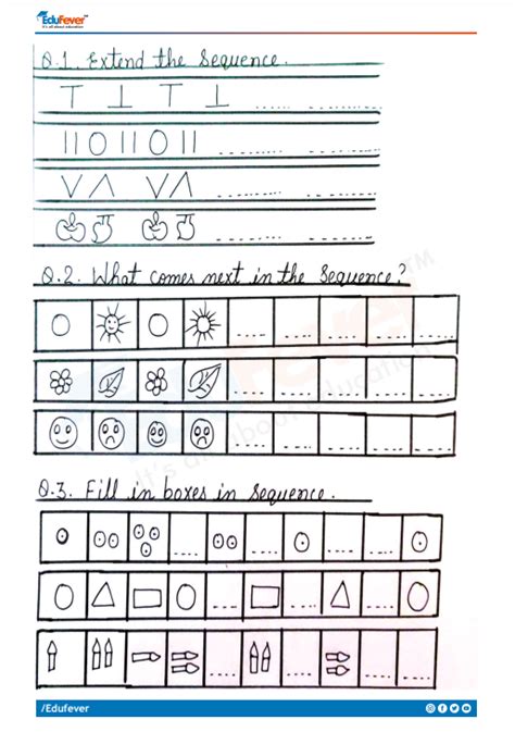 Class 1 Math Pattern Worksheet With Solution Worksheets Library