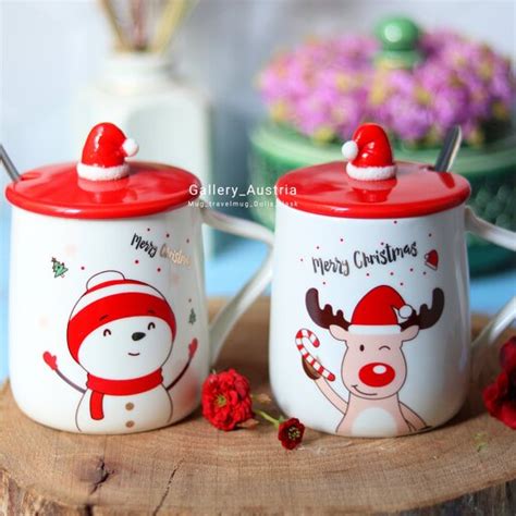 خرید و قیمت ماگ سرامیکی و وارداتی، بابا نوئل گوزن آدم برفی از غرفه