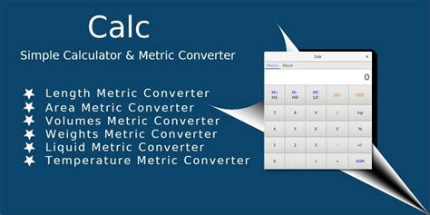 Calc Simple Calculator With Metric Converter By Tamer4 Codester