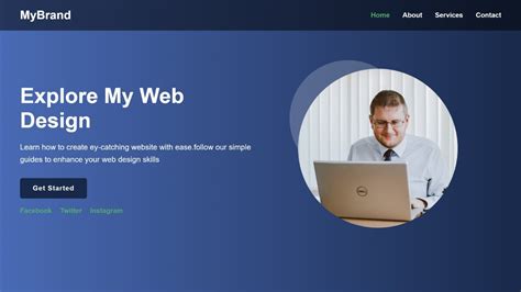 website landing page design using html and css web design tutorial