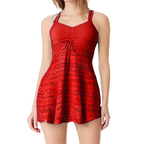 Bigersell Tankinis Swimsuits For Women Plus Size Swim Dress Push Up Two Piece Swimsuits Front