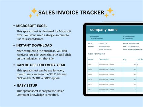 Invoice Tracker Excel Template Invoice Tracker Spreadsheet Template Small Business Business