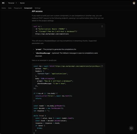 ai开源项目推荐：markprompt 这个项目是一个提供文档查询对话的web网站，集成了用户系统、客服系统（plain）、支付系统、统计