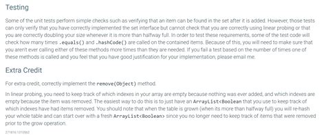 410 Hash Set Requirements Create An Implementation