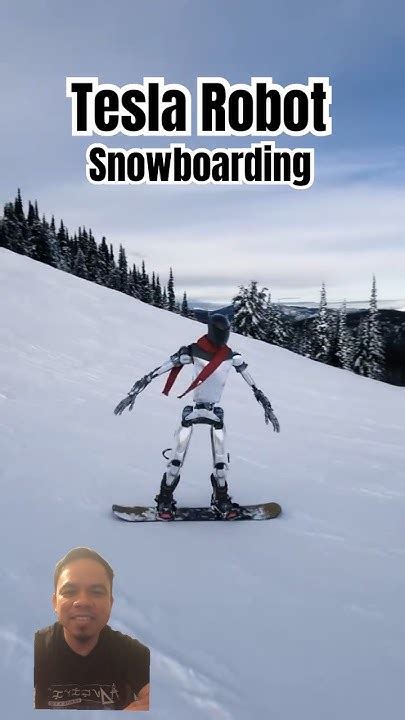 Tesla Robot Snowboarding Shorts Teslarobot Youtube