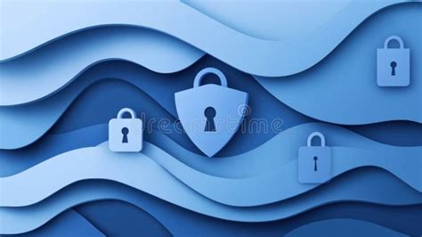 Exploring Layered Paper Art Design Featuring Locks Encrypted Codes And Shield Shapes In Modern