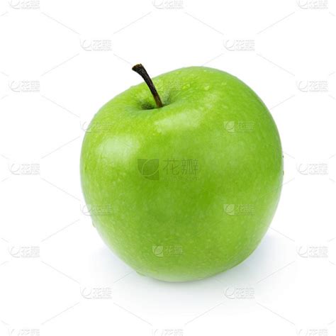 用白色隔开的绿色苹果