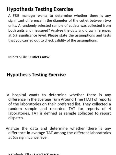 Hypothesistestingassignment Pdf