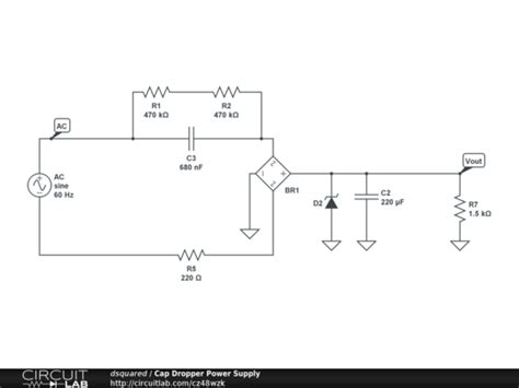 Cap Dropper Power Supply Circuitlab