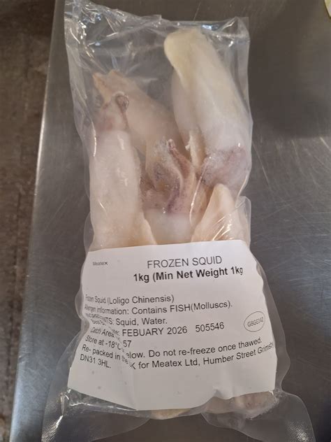 Frozen Squid From Meatex