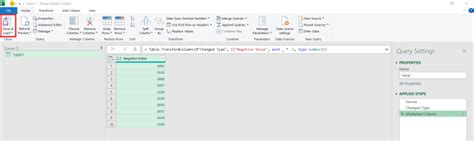 excel formula to convert negative value to positive value step by