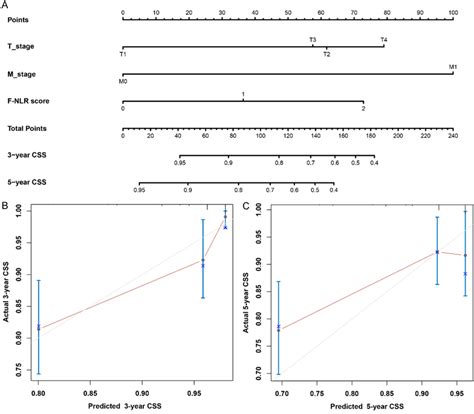 Nomogram For Predicting The 3 Year And 5 Year Cancer Specific Survival Download Scientific