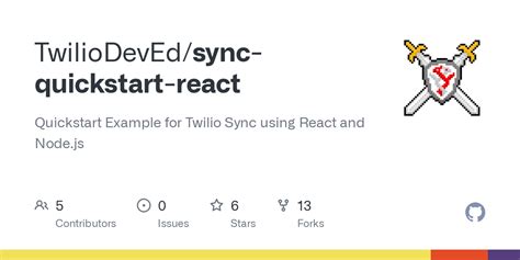 Github Twiliodevedsync Quickstart React Quickstart Example For Twilio Sync Using React And