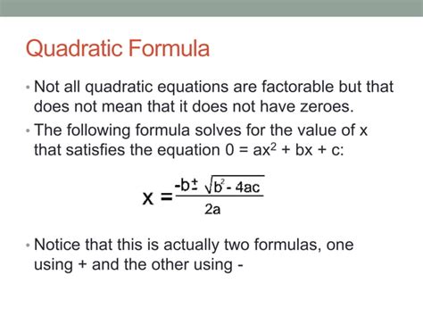 Algebra Lesson 42 Zeroes Of Quadratic Functions Ppt