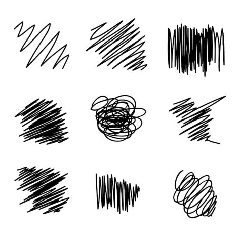 Premium Vector Vector Abstract Pen Sketch Random Scribbles Set