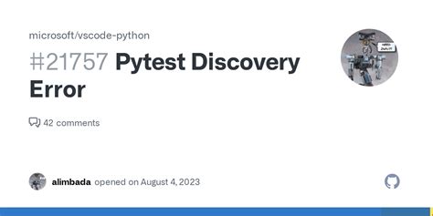 Pytest Discovery Error Issue Microsoft Vscode Python Github