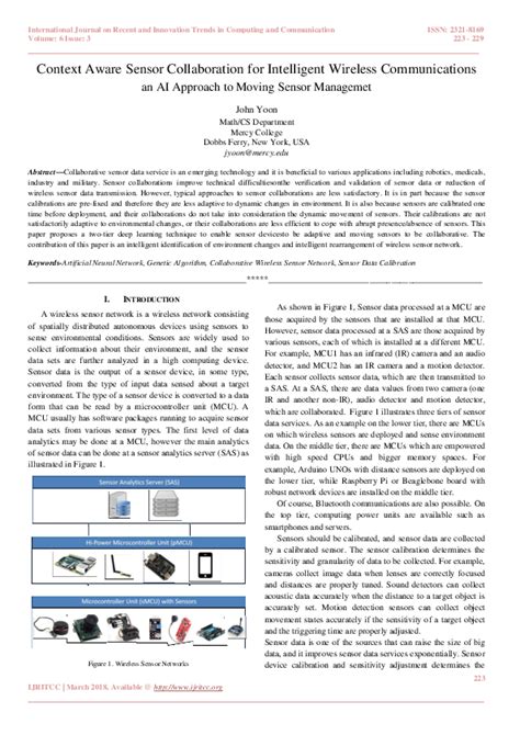 Pdf Context Aware Sensor Collaboration For Intelligent Wireless