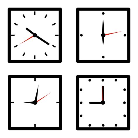 Rectangle Clock Vector Art Icons And Graphics For Free Download