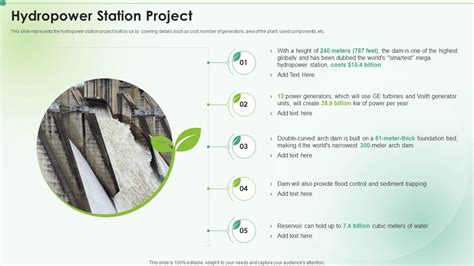 Hydropower Station Project Clean Energy Ppt Powerpoint Presentation Icon Examples Ppt Sample