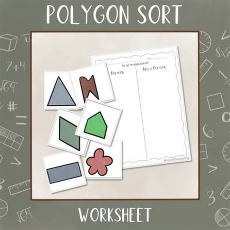 Polygon Sort Elementary Geometry Math Center By Boxes Of Foxes Teaching