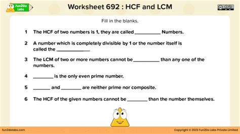 Highest Common Factor HCF Fun Do Labs