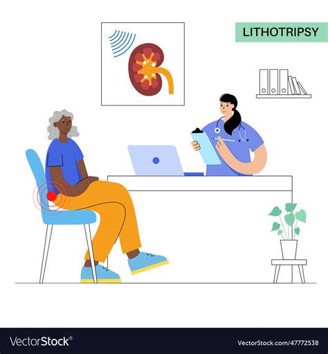 Lithotripsy Procedure Concept Royalty Free Vector Image