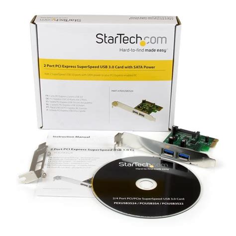 StarTech Com Port PCI Express PCIe SuperSpeed USB Card Adapter With UASP SATA Power