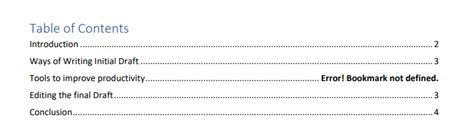 Fix Error Bookmark Not Defined In Ms Word