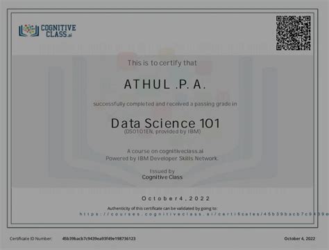 Athul P A On Linkedin Successfully Completed The Course Of Data