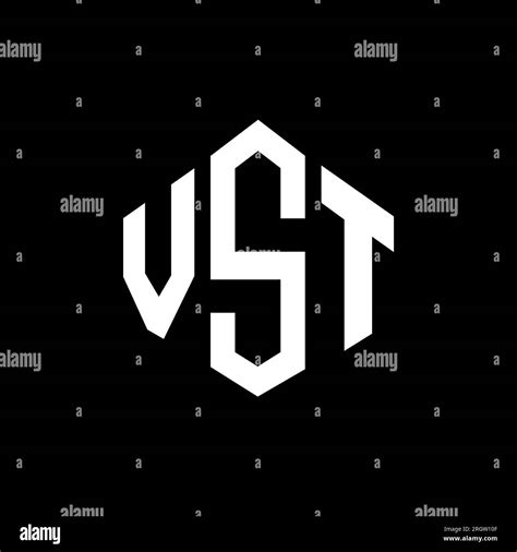 Vst Letter Logo Design With Polygon Shape Vst Polygon And Cube Shape