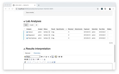 Sample Basics · Senaite