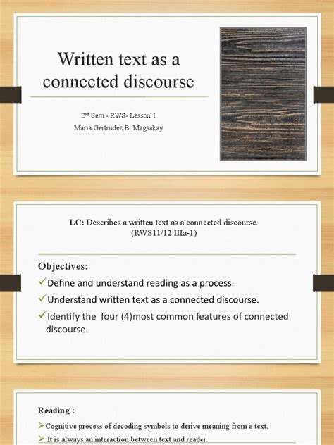 Understanding Connected Discourse Identifying Features Of Assimilation Catenation Elision