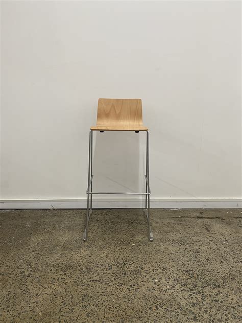 Second Hand Stackable Timber Bar Stool Officebuy