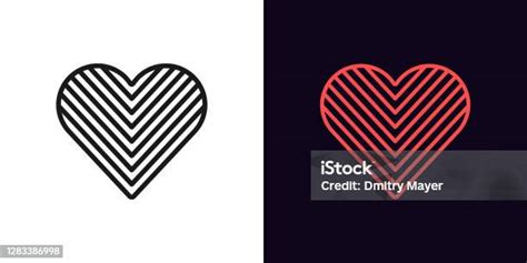 개요 하트 아이콘입니다 각진 질감의 선형 심장 기호 편집 가능한 스트로크가 있는 하트 모양 건강한 생활방식에 대한 스톡 벡터