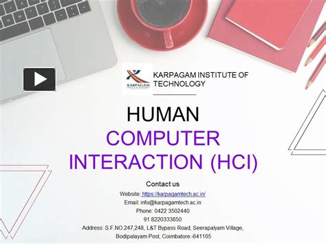 Ppt Human Computer Interaction Hci Karpagam Institute Of