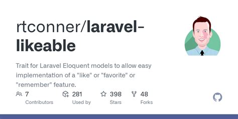 Github Rtconnerlaravel Likeable Trait For Laravel Eloquent Models To Allow Easy