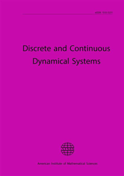 Discrete And Continuous Dynamical Systems