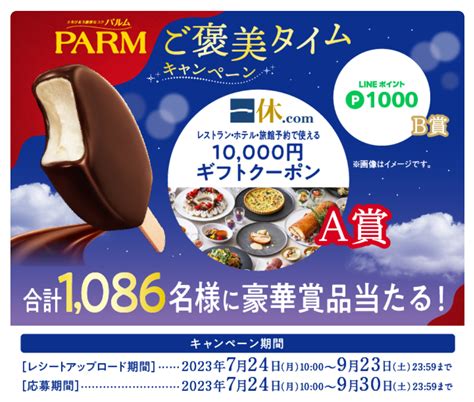 【懸賞情報】parmご褒美タイムキャンペーン ふうりのお得な暮らし